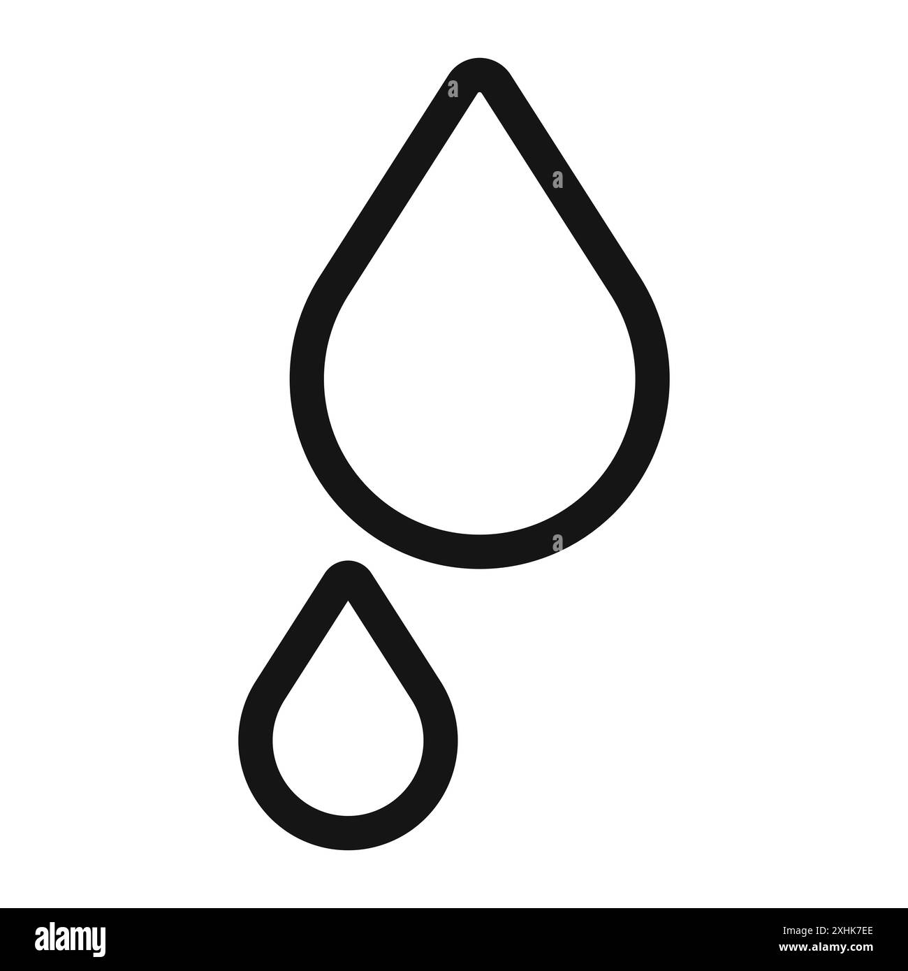 Water drop icon Black line art vector in black and white outline set collection sign Stock ...