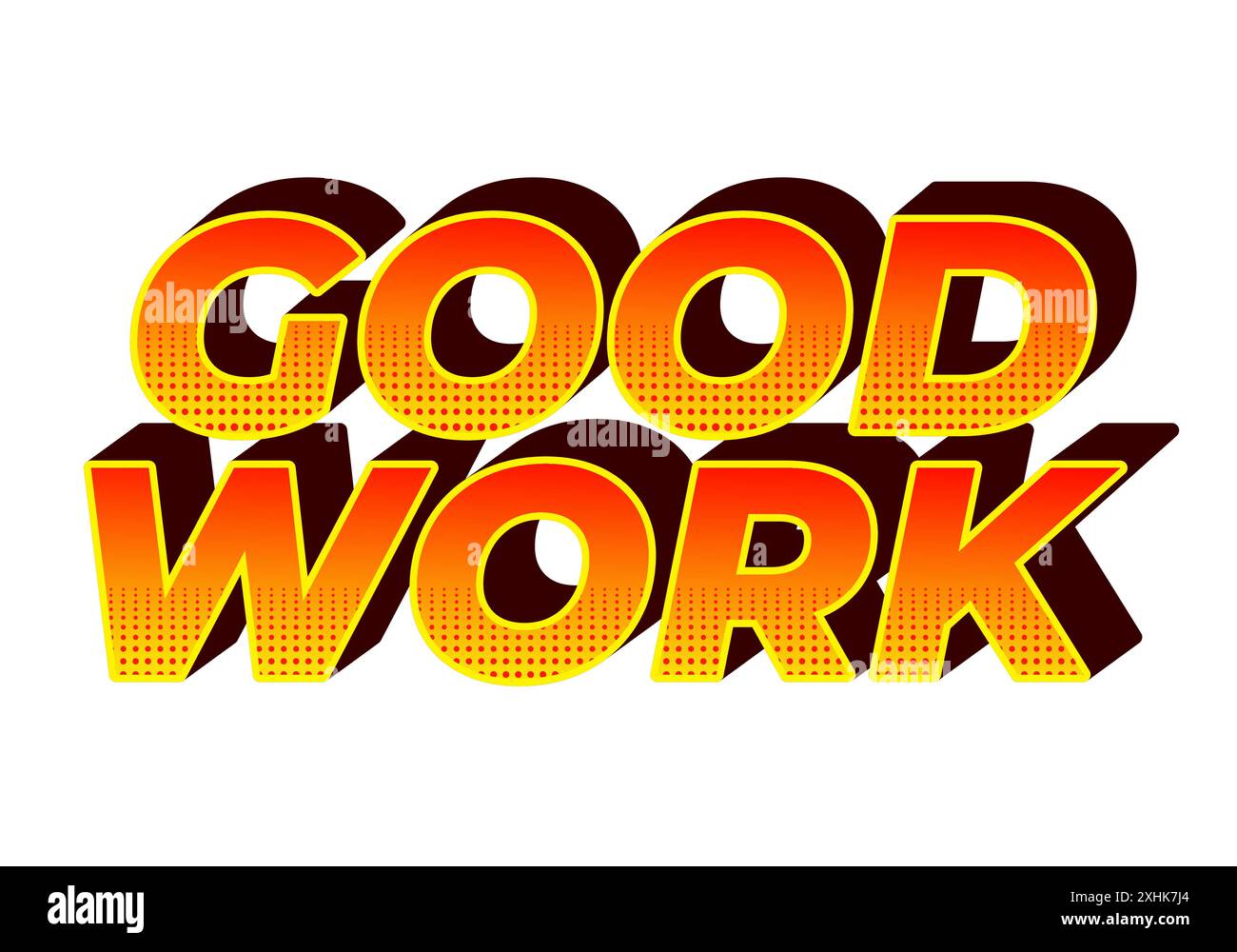 Good work. Text effect design in 3D style with good colors Stock Vector ...