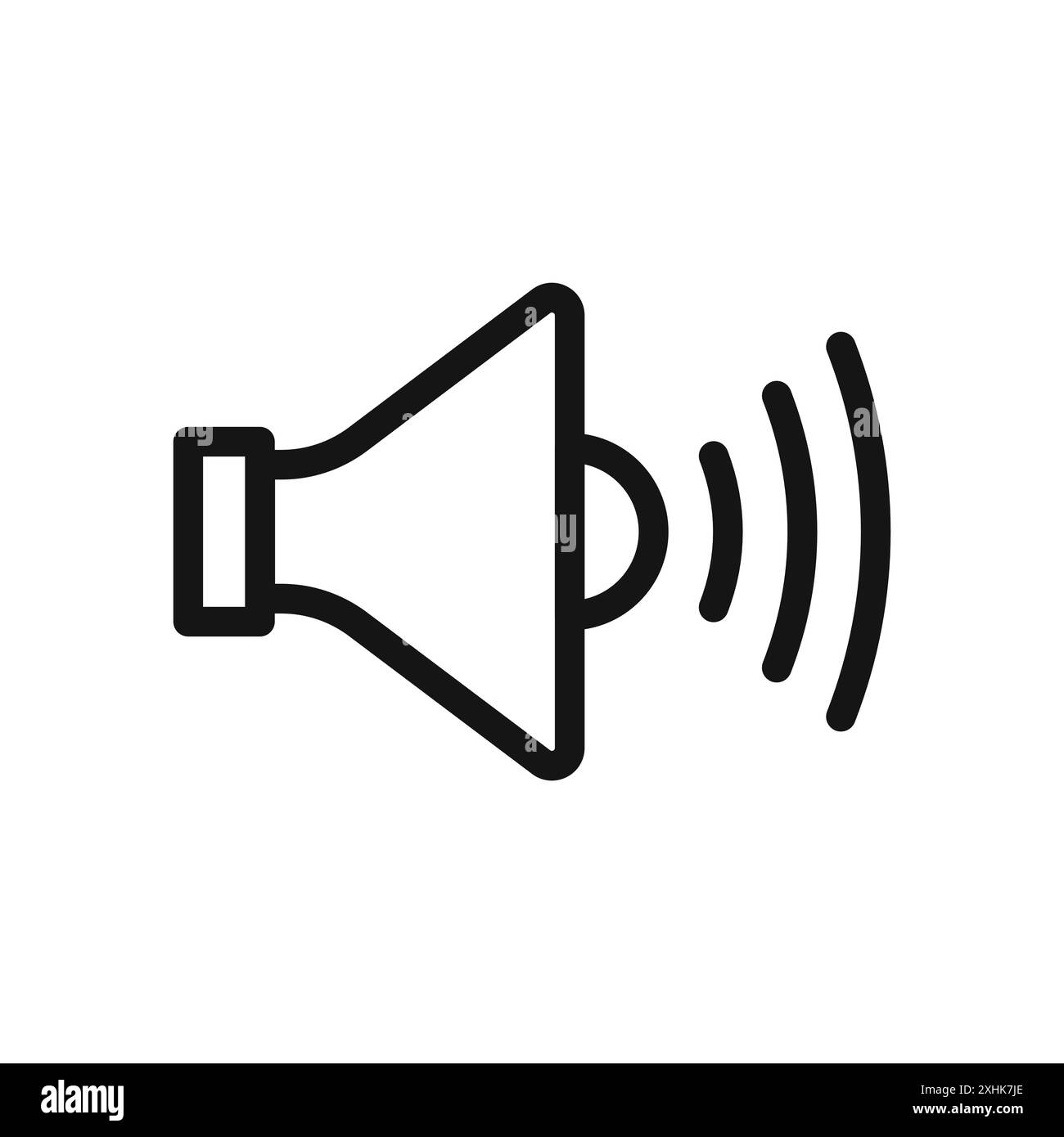 Volume icon Black line art vector in black and white outline set ...