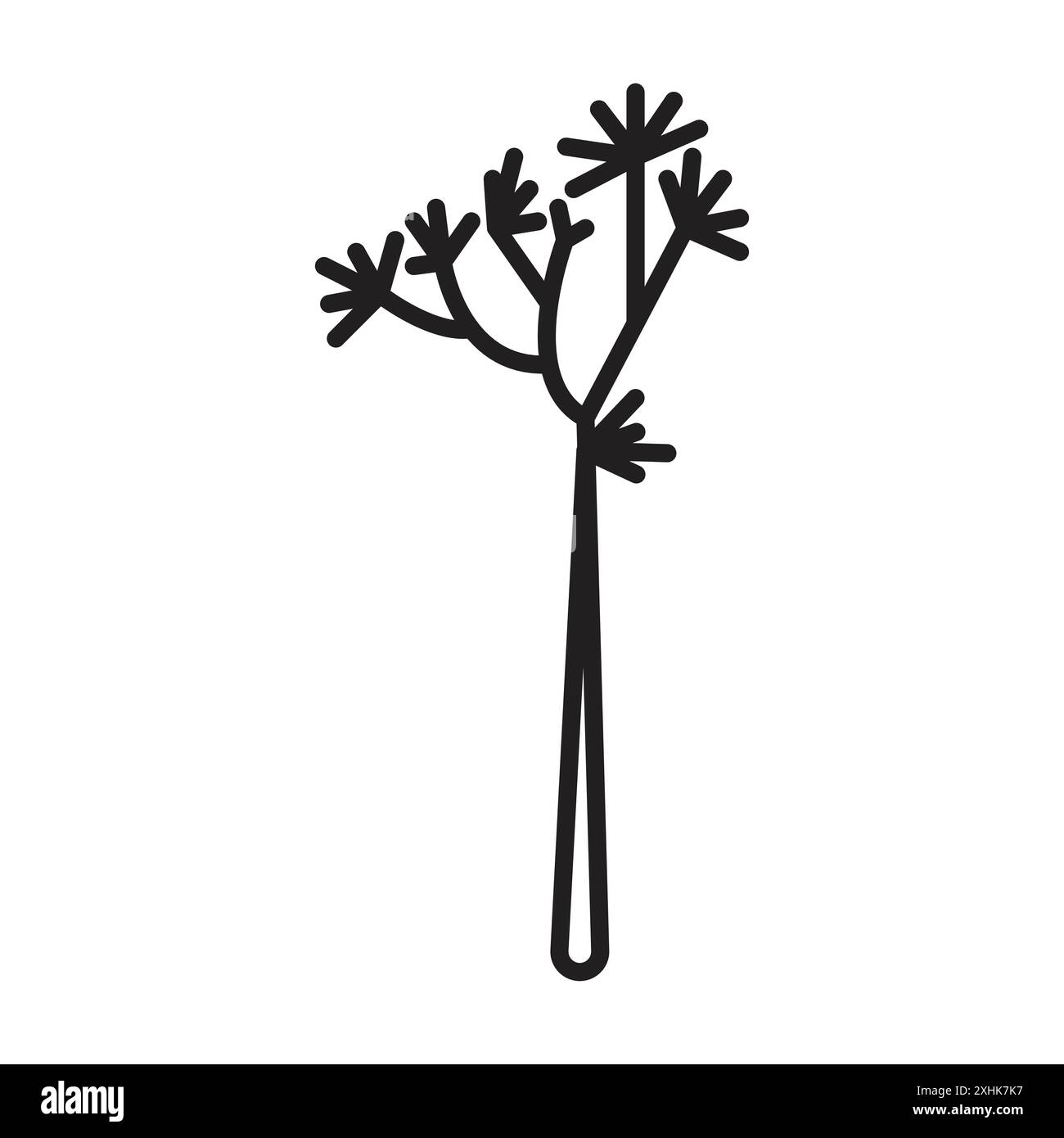 Joshua tree icon Black line art vector in black and white outline set collection sign Stock ...