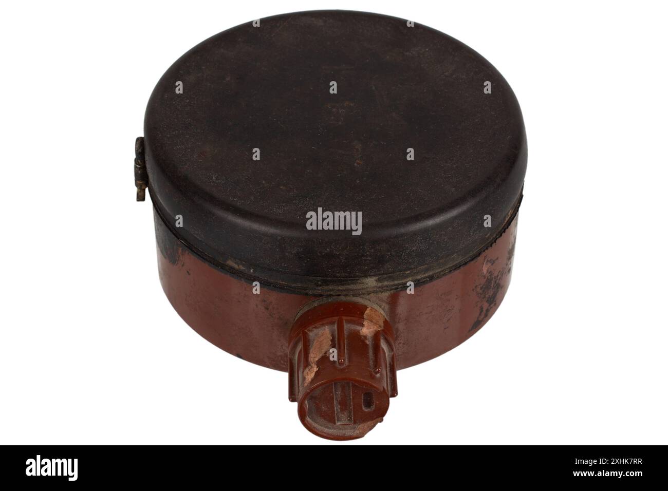 PMN soviet plastic bodied anti-personnel landmine. Isolated on white ...