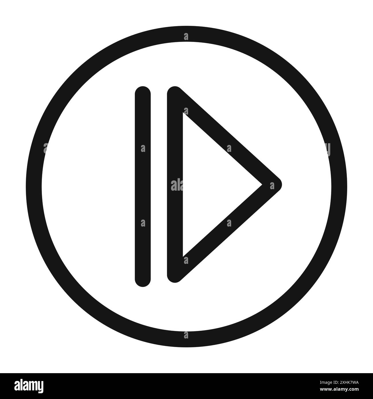 Play icon Black line art vector in black and white outline set ...