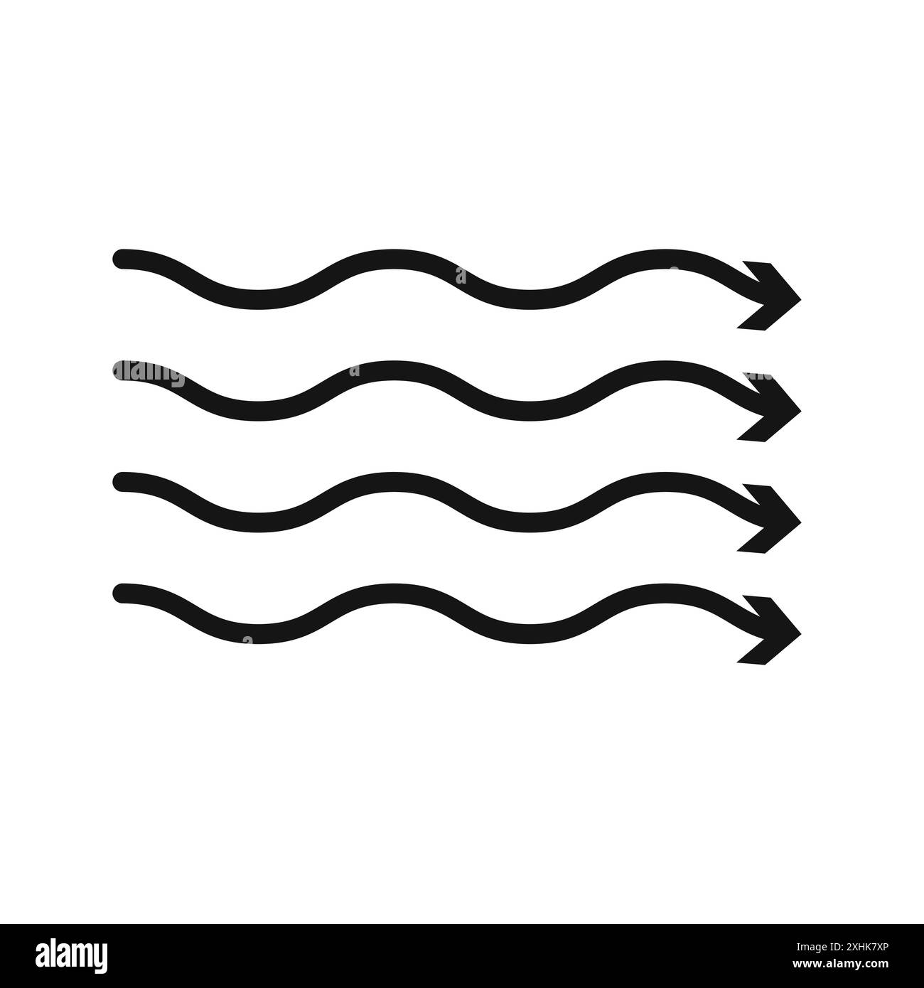 Wind icon Black line art vector in black and white outline set collection sign Stock Vector ...