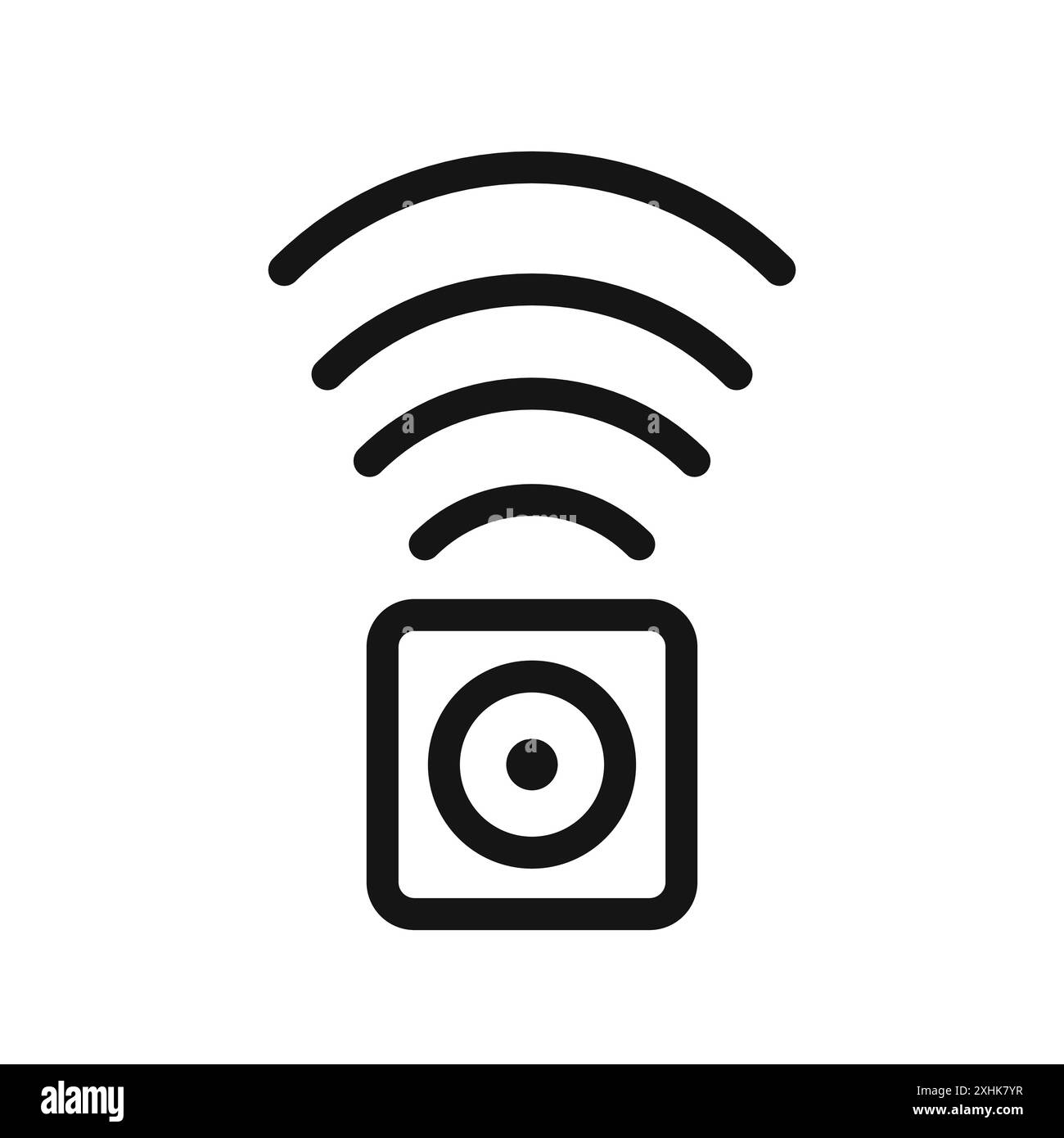 Sensor icon Black line art vector in black and white outline set ...