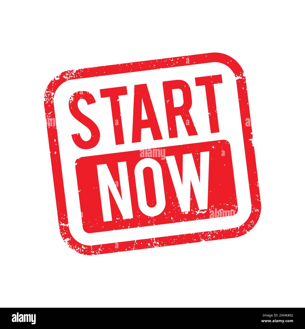 Start Now text grunge rubber stamp concept. Vector isolated on white background Stock Vector ...