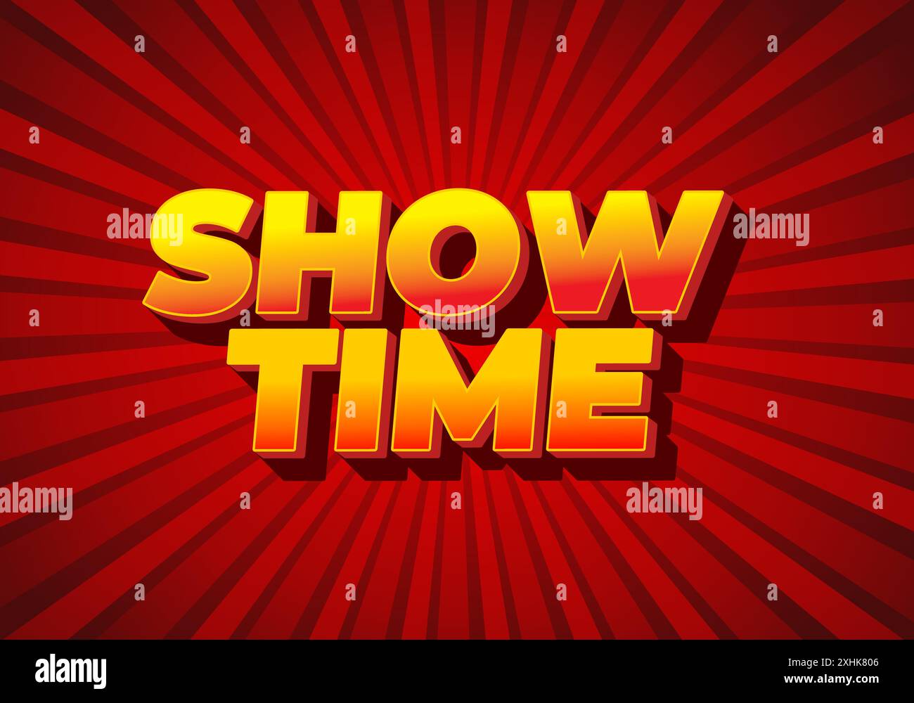 Show time. Text effect design in 3D style with good colors Stock Vector ...