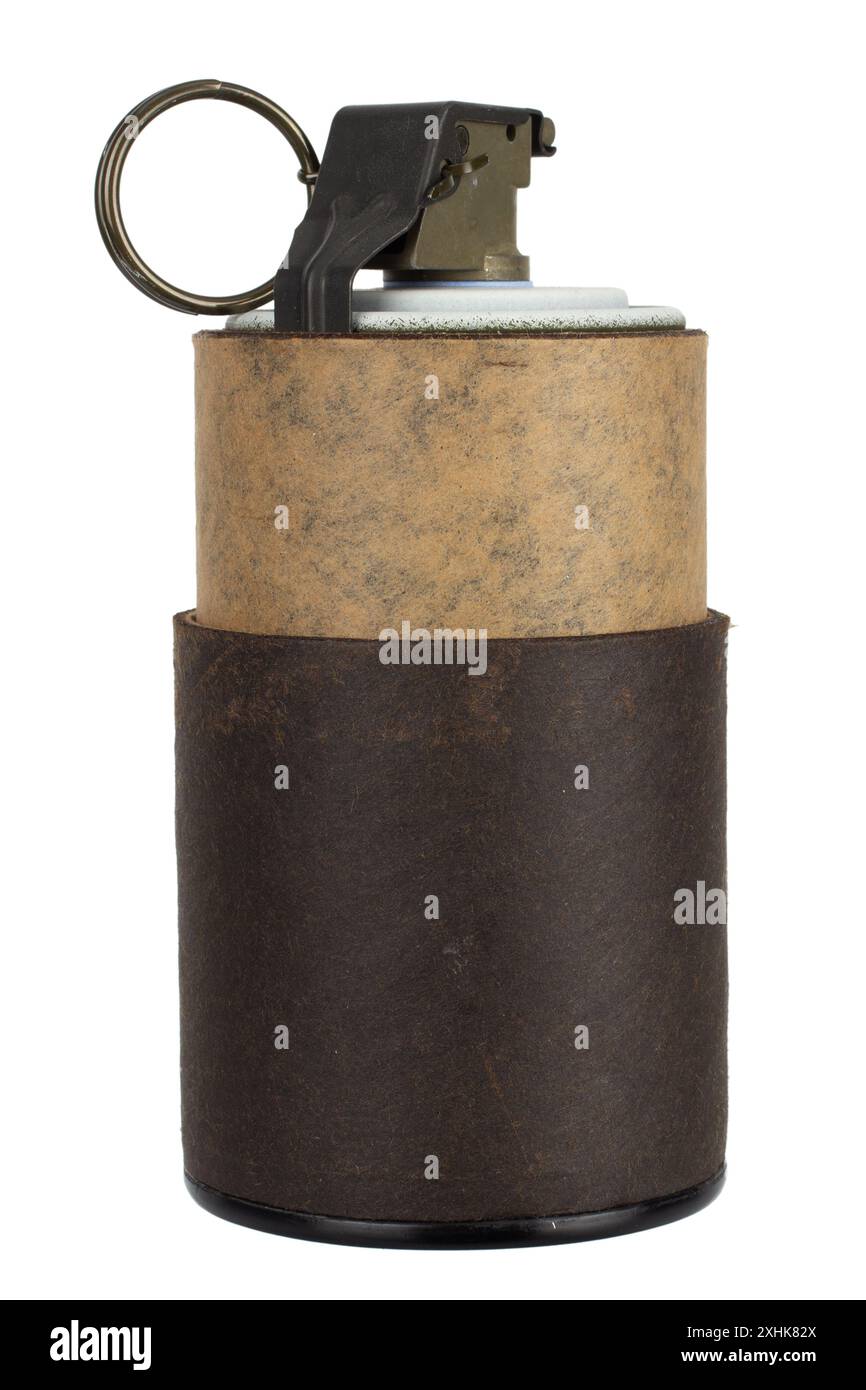 smoke hand grenade isolated on white background Stock Photo - Alamy