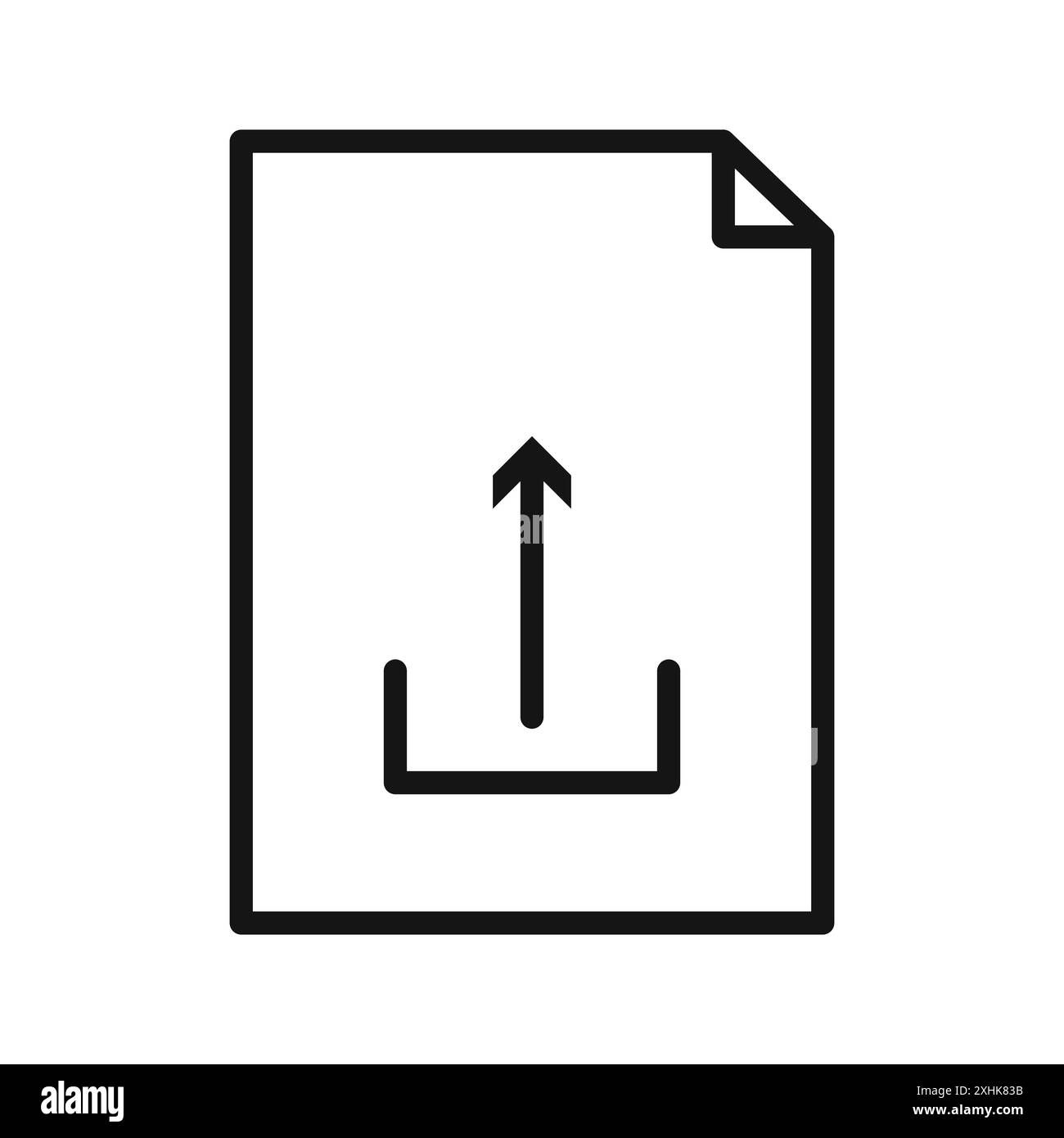 Upload icon Black line art vector in black and white outline set collection sign Stock Vector ...