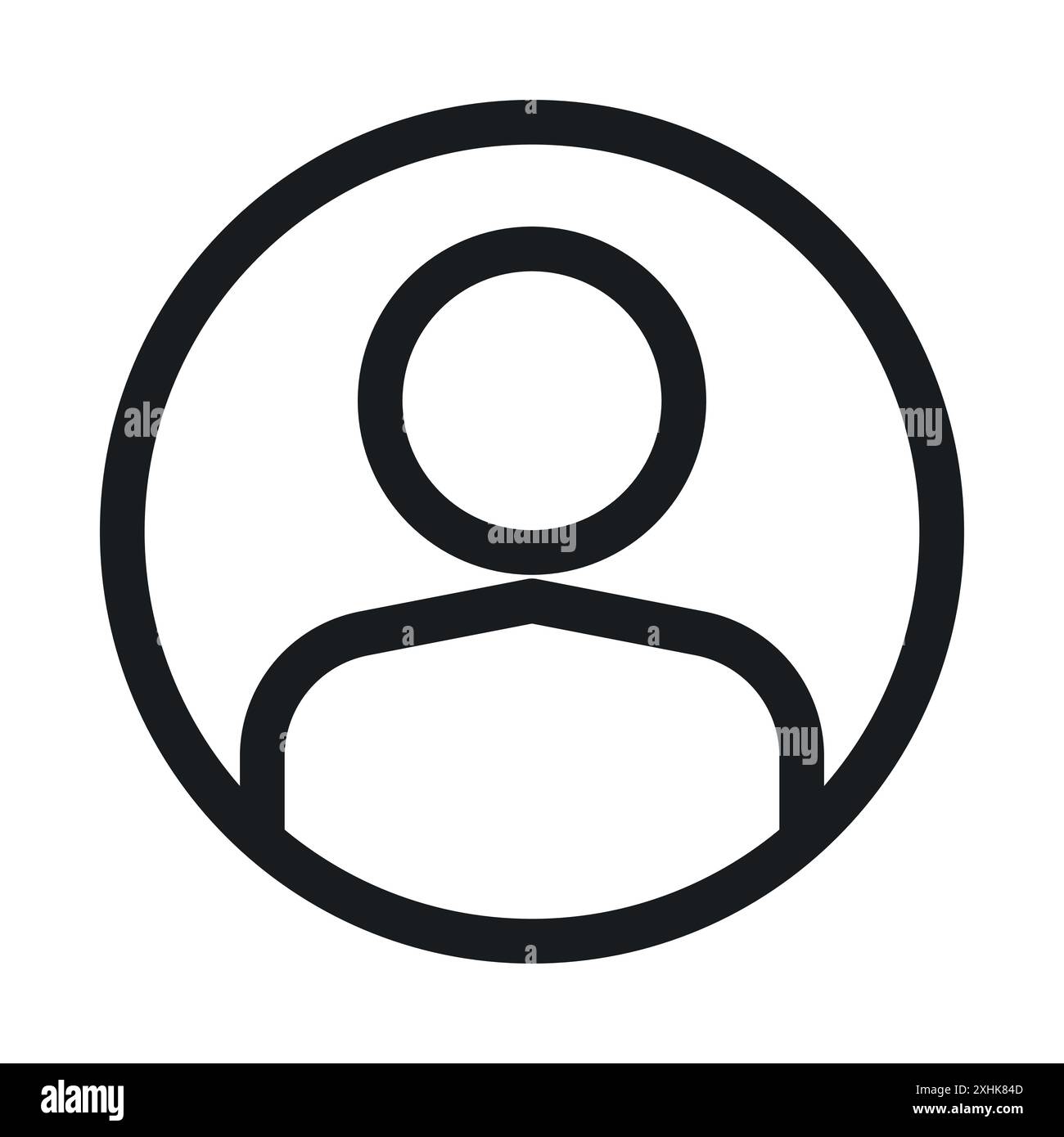User icon Black line art vector in black and white outline set ...