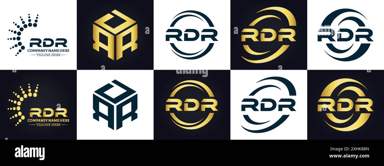 RDR logo. R D R design. White RDR letter. RDR, R D R letter logo design ...