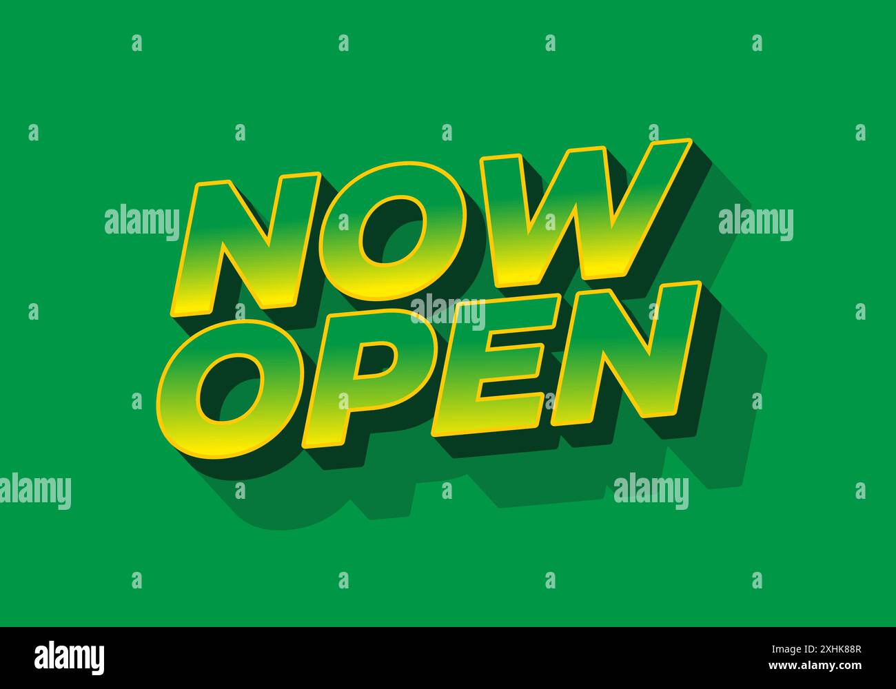 Now open. Text effect design in 3D style with good colors Stock Vector ...