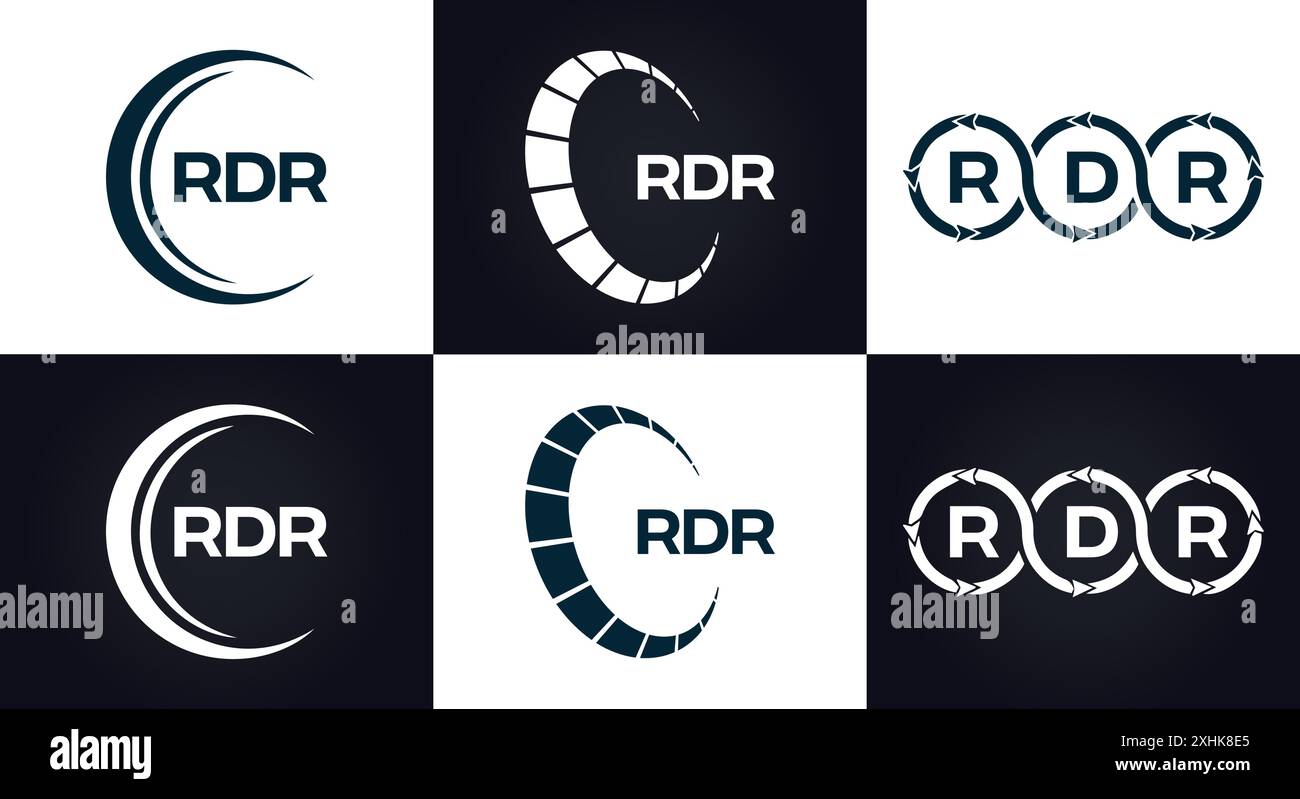 RDR logo. R D R design. White RDR letter. RDR, R D R letter logo design ...