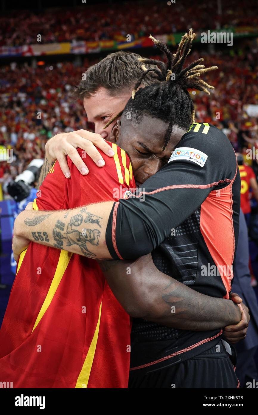 Berlin, Germany. 14th July, 2024. Nico Williams (front) of Spain ...