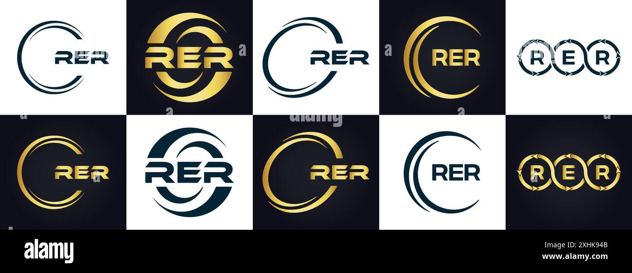 RER logo. R E R design. White RER letter. RER, R E R letter logo design ...