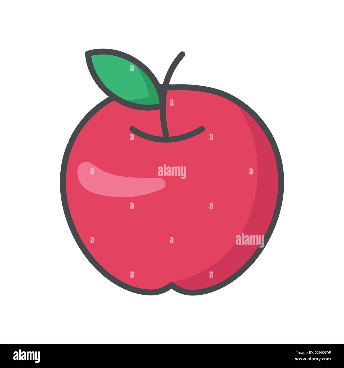 apple fruit icon vector design template in white background Stock ...