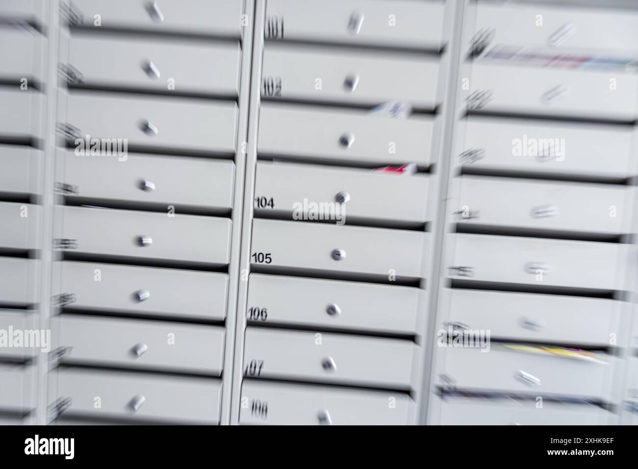 Motion Zoom Effect Of A Lot Of Metal Mail Boxes Inside Residential ... Motion Zoom Effect Of A Lot Of Metal Mail Boxes Inside Residential ...