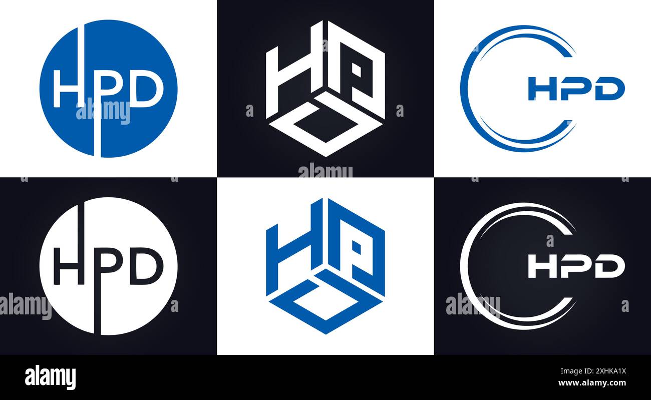 HPD logo. H P D design. White HPD letter. HPD, H P D letter logo design ...