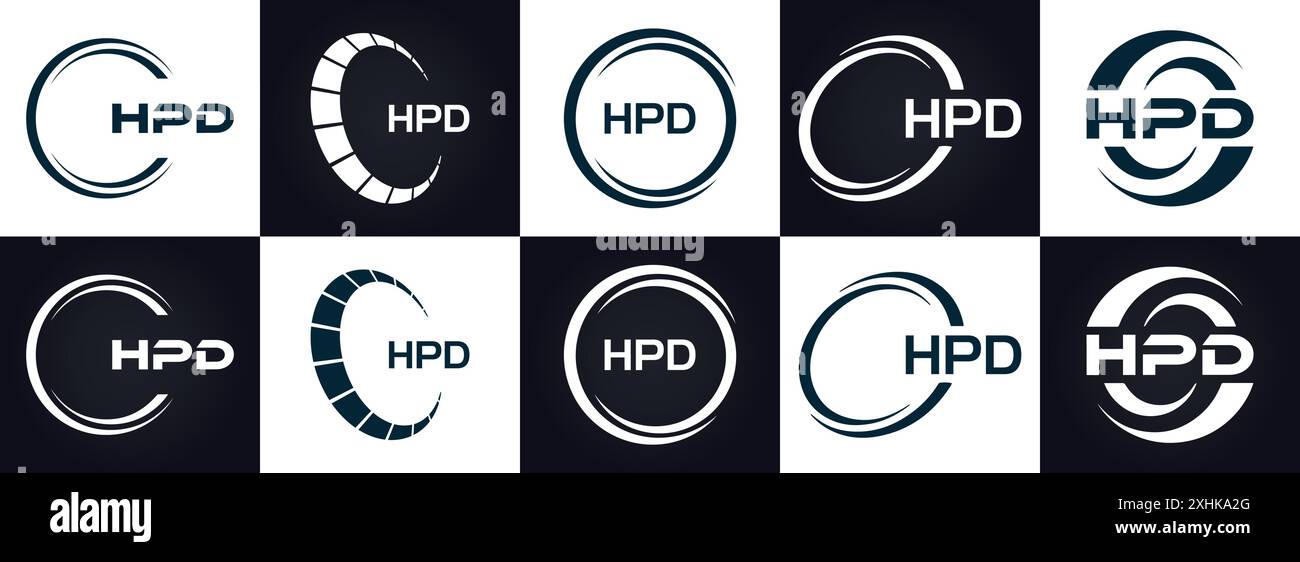 Hpd gold logo Stock Vector Images - Alamy