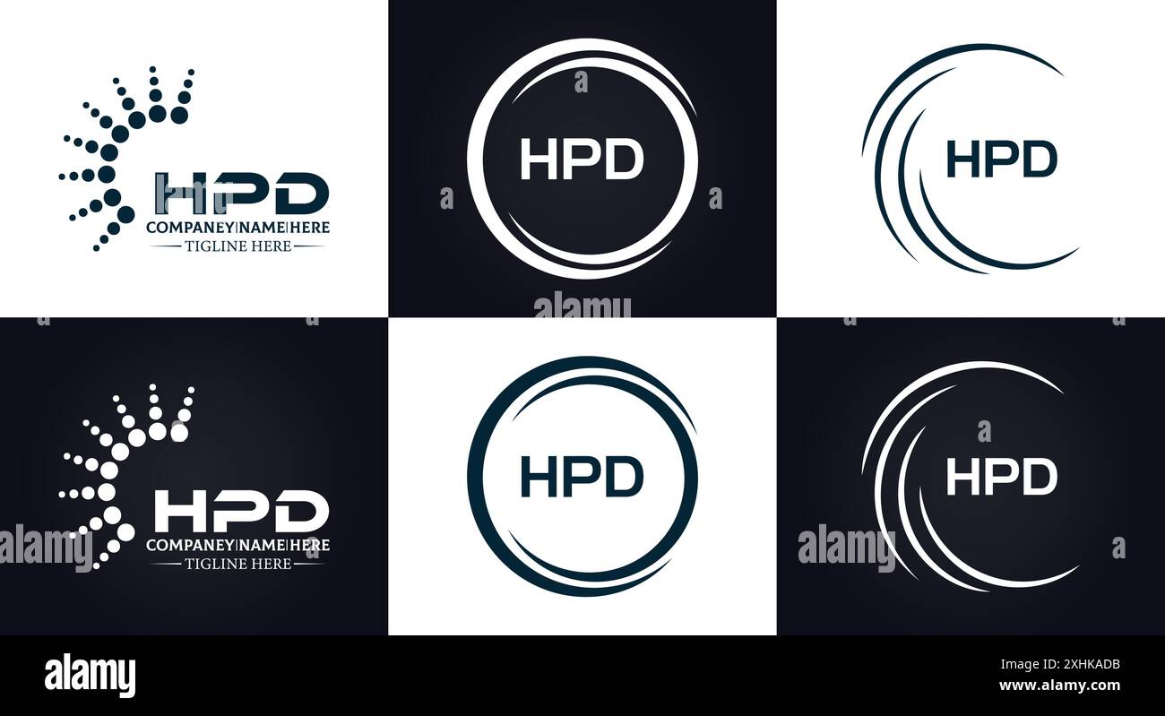 HPD logo. H P D design. White HPD letter. HPD, H P D letter logo design. H P D letter logo ...