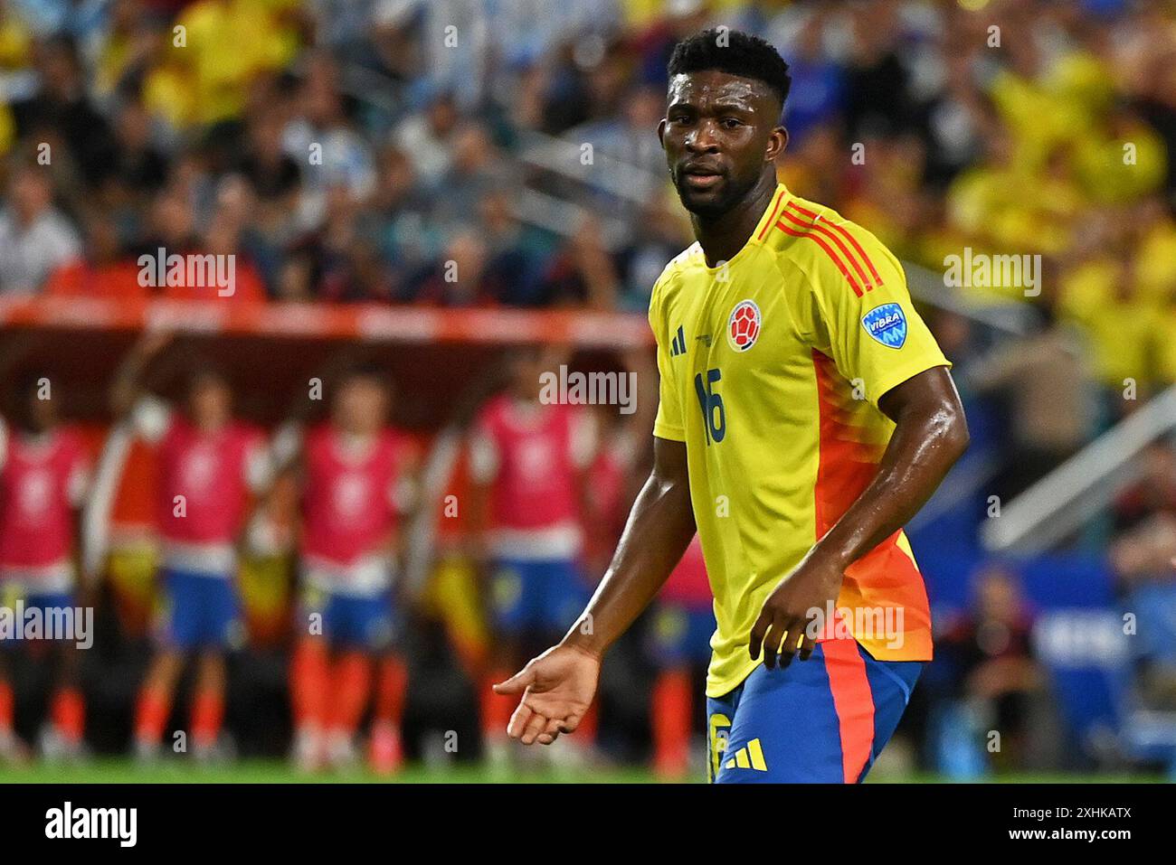 14th July 2024: Miami Gardens, Florida, USA: Jefferson Lerma of Colombia during the Copa America ...