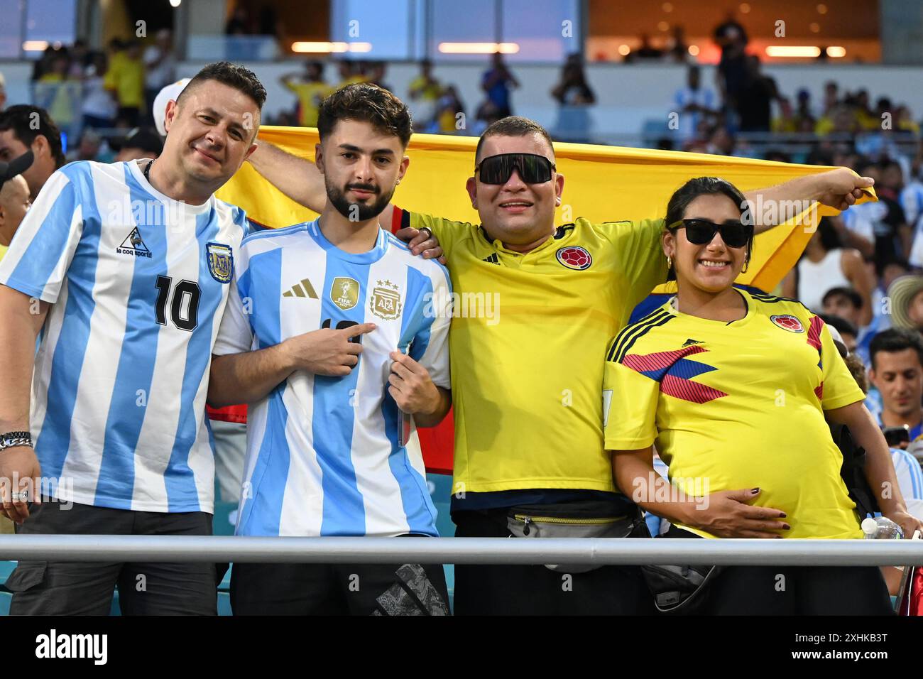 14th July 2024: Miami Gardens, Florida, USA: fans of Argentina anmd ...
