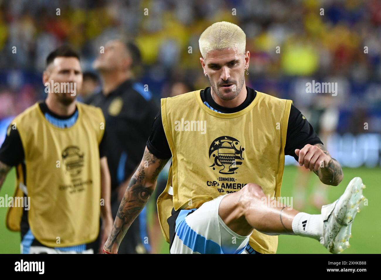 14th July 2024: Miami Gardens, Florida, USA: Rodrigo de Paul of Argentina, Copa America Finals ...