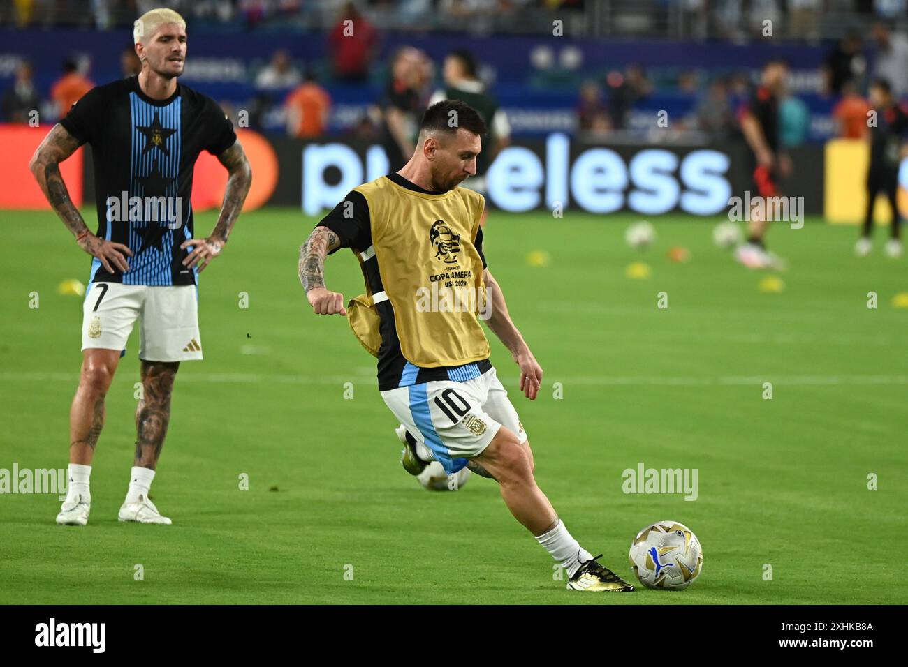 14th July 2024: Miami Gardens, Florida, USA: Lionel Messi of Argentina, Copa America Finals ...