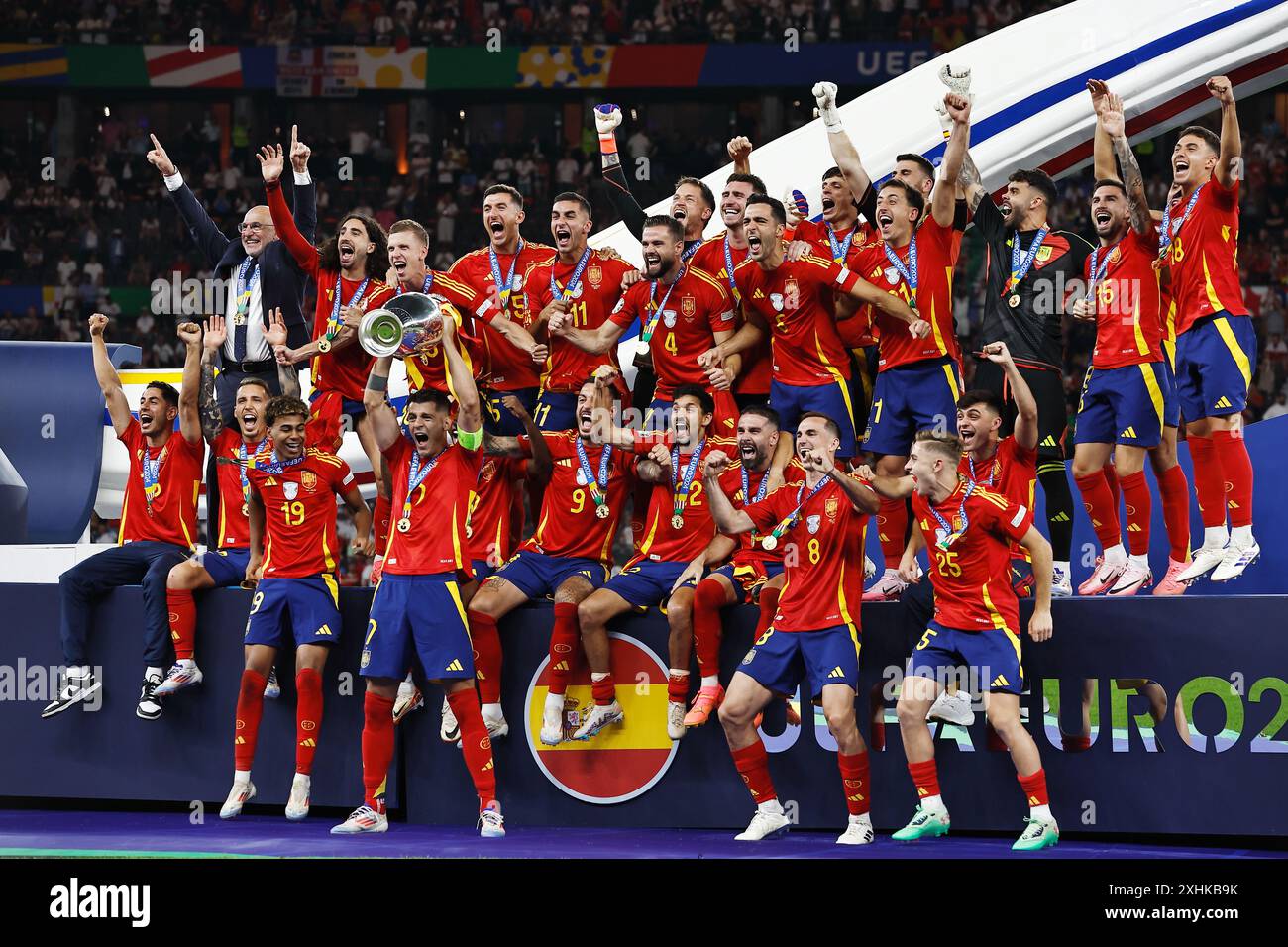Berlin, Germany. 14th July, 2024. Spain team group (ESP) Football/Soccer : Spain team group ...