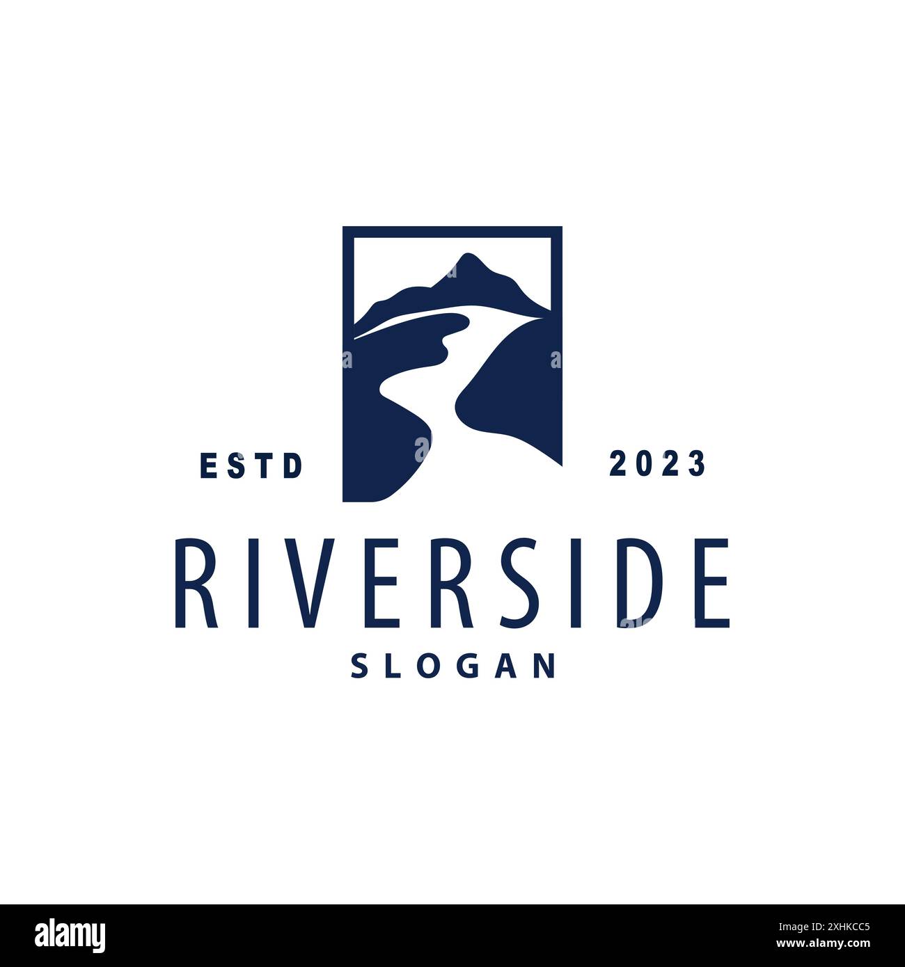 River logo, creeks, simple silhouette inspiration design river flow ...