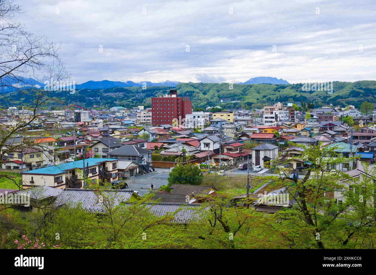 Cityscape of Chichibu town in Saitama prefecture, Kanto, Japan Stock ...