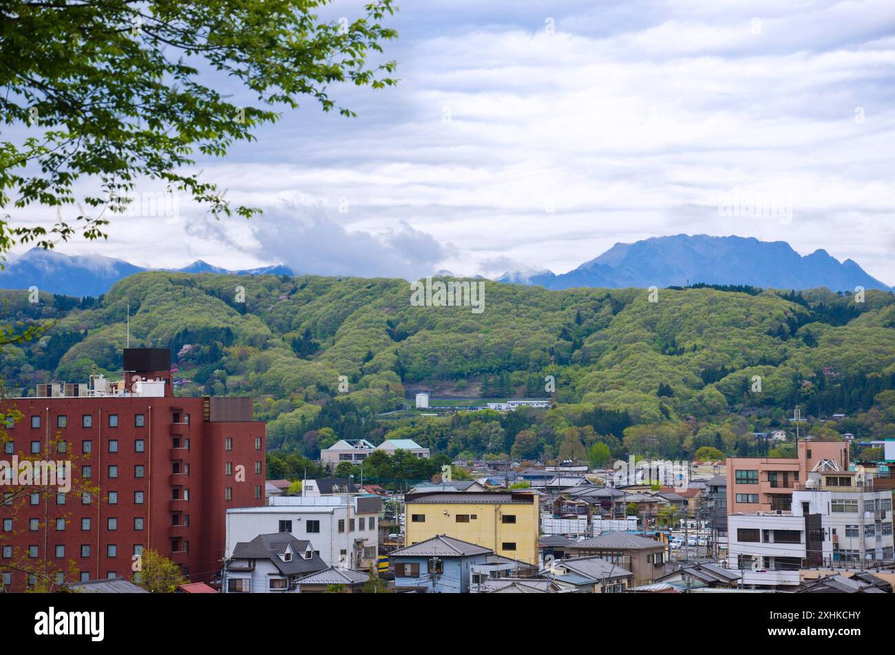Cityscape of Chichibu town in Saitama prefecture, Kanto, Japan Stock ...