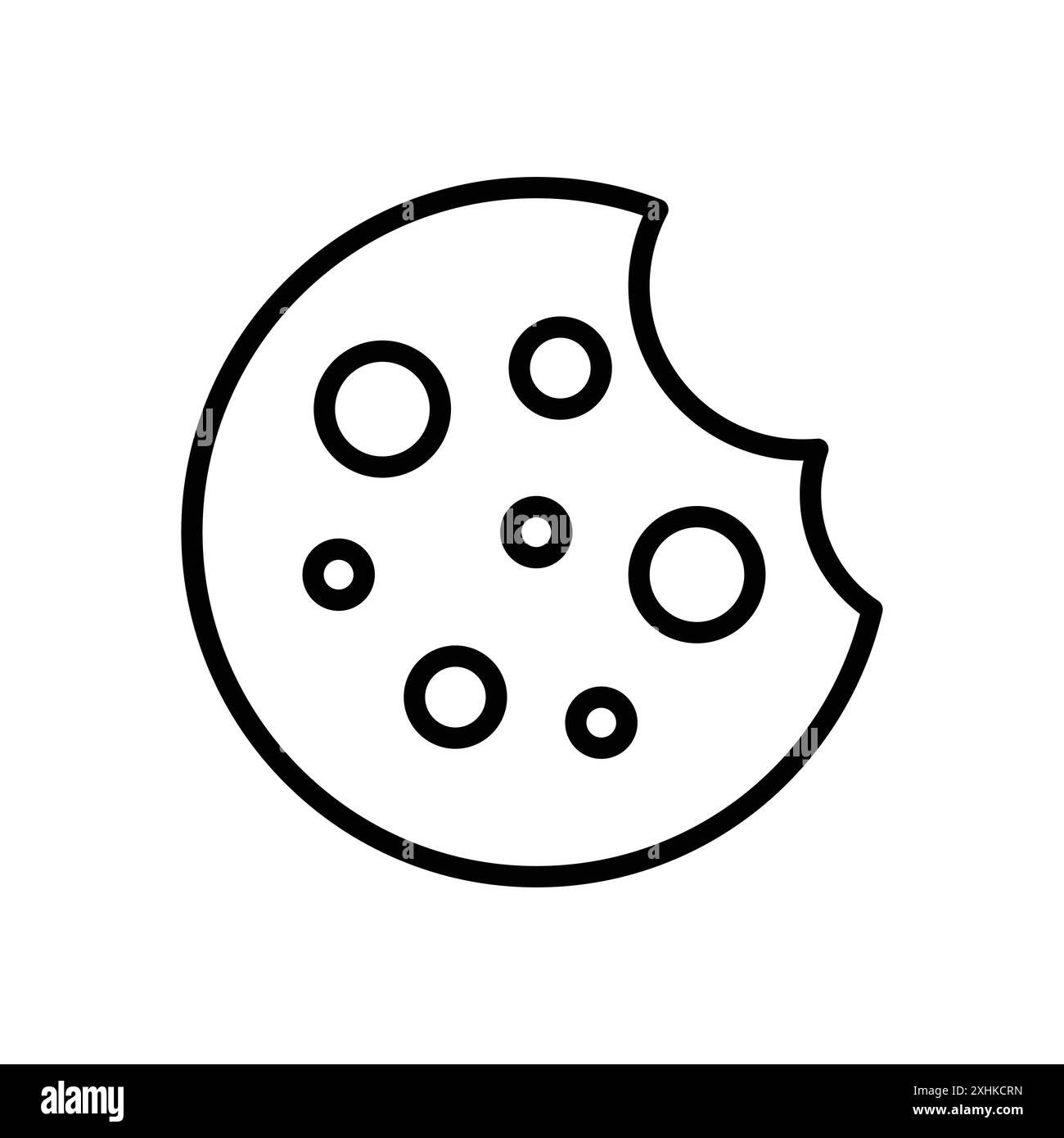 Cookie icon in flat Black and White Stock Photos & Images - Alamy