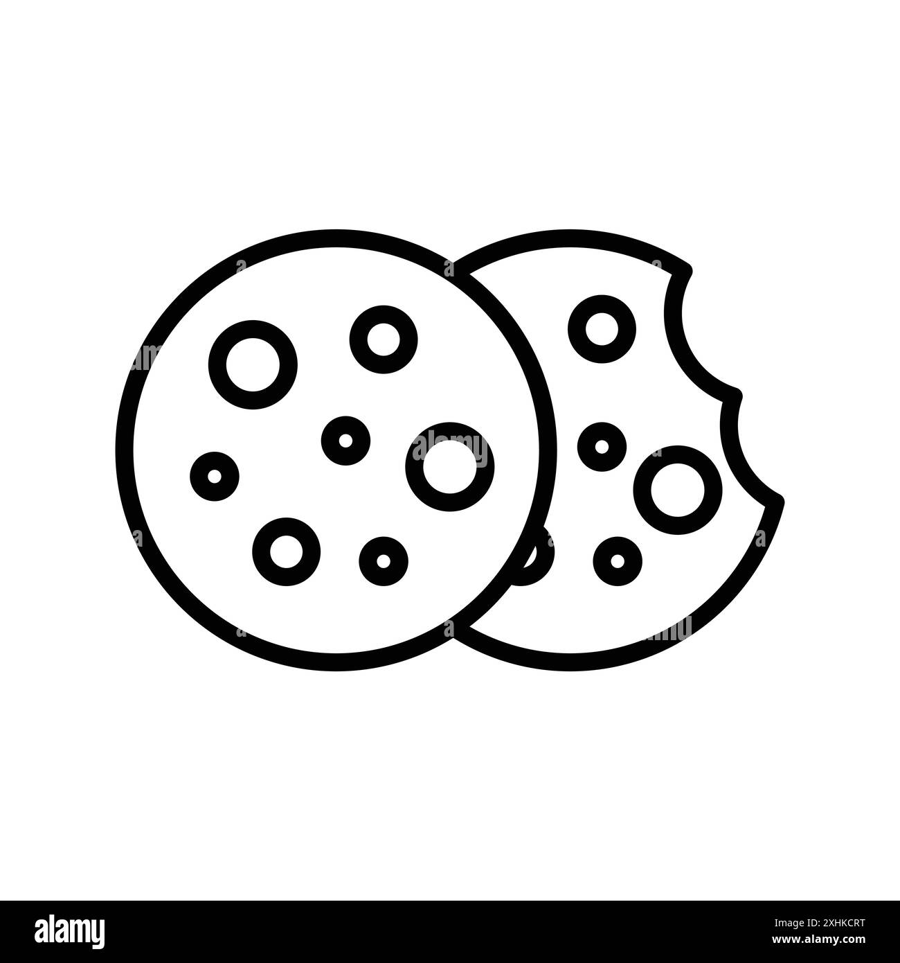 Illustration delicious cookies chocolate Black and White Stock Photos ...