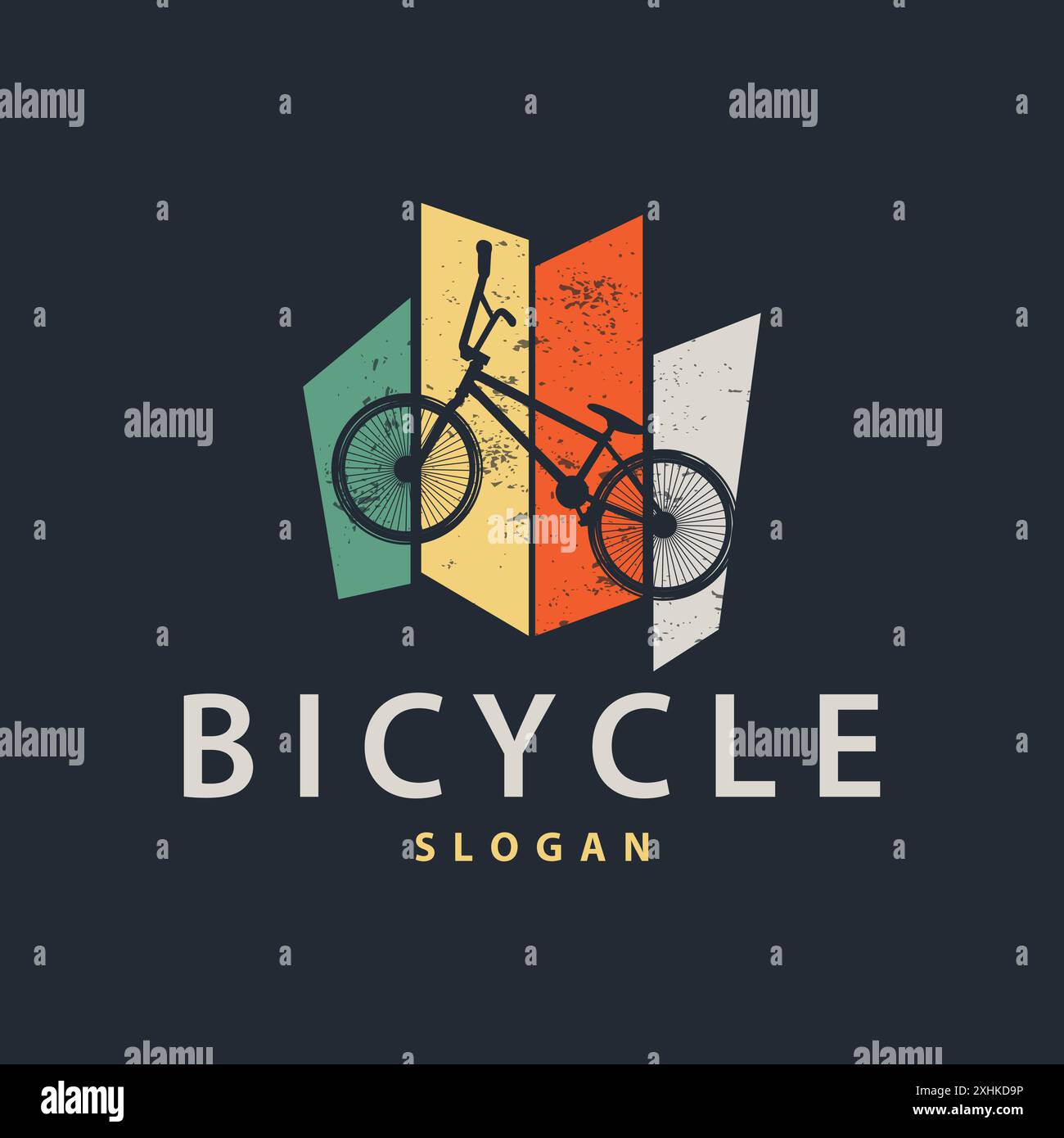Bicycle logo design bicycle sport club simple vintage black silhouette ...