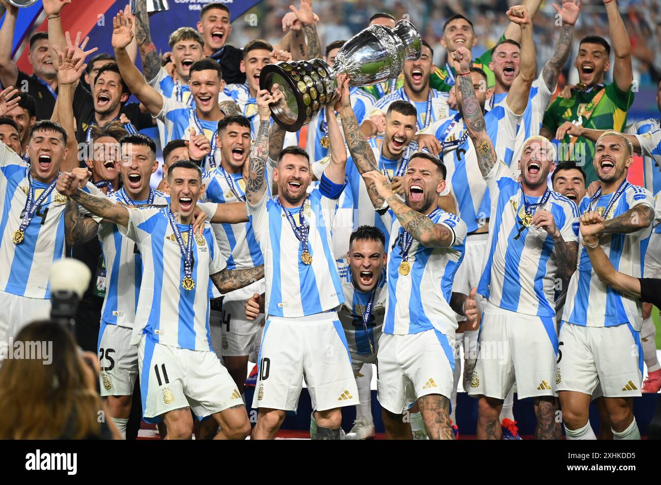 Miami Gardens, United States. 14th July, 2024. Angel Di Maria, Lionel ...
