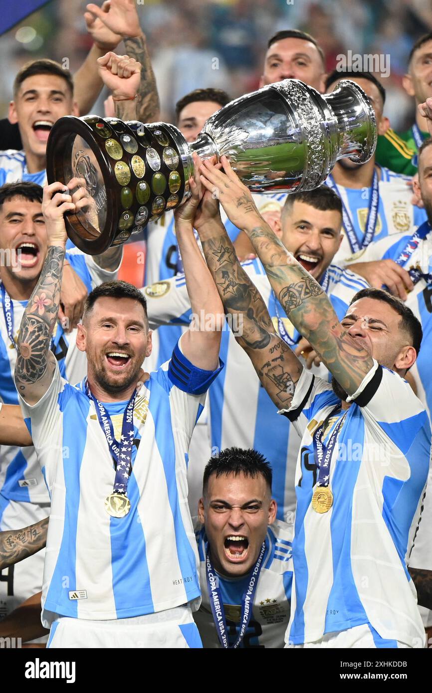 Miami Gardens, United States. 14th July, 2024. Lionel Messi, Nicolas ...