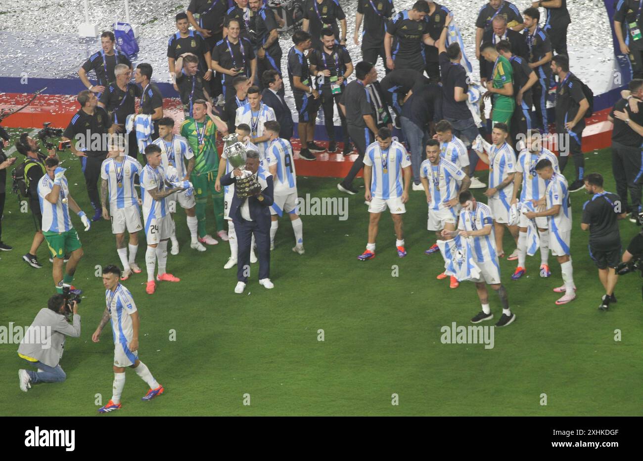 Miami, Florida, USA. 15th July, 2024. (SPO) Argentina Champion of Copa ...