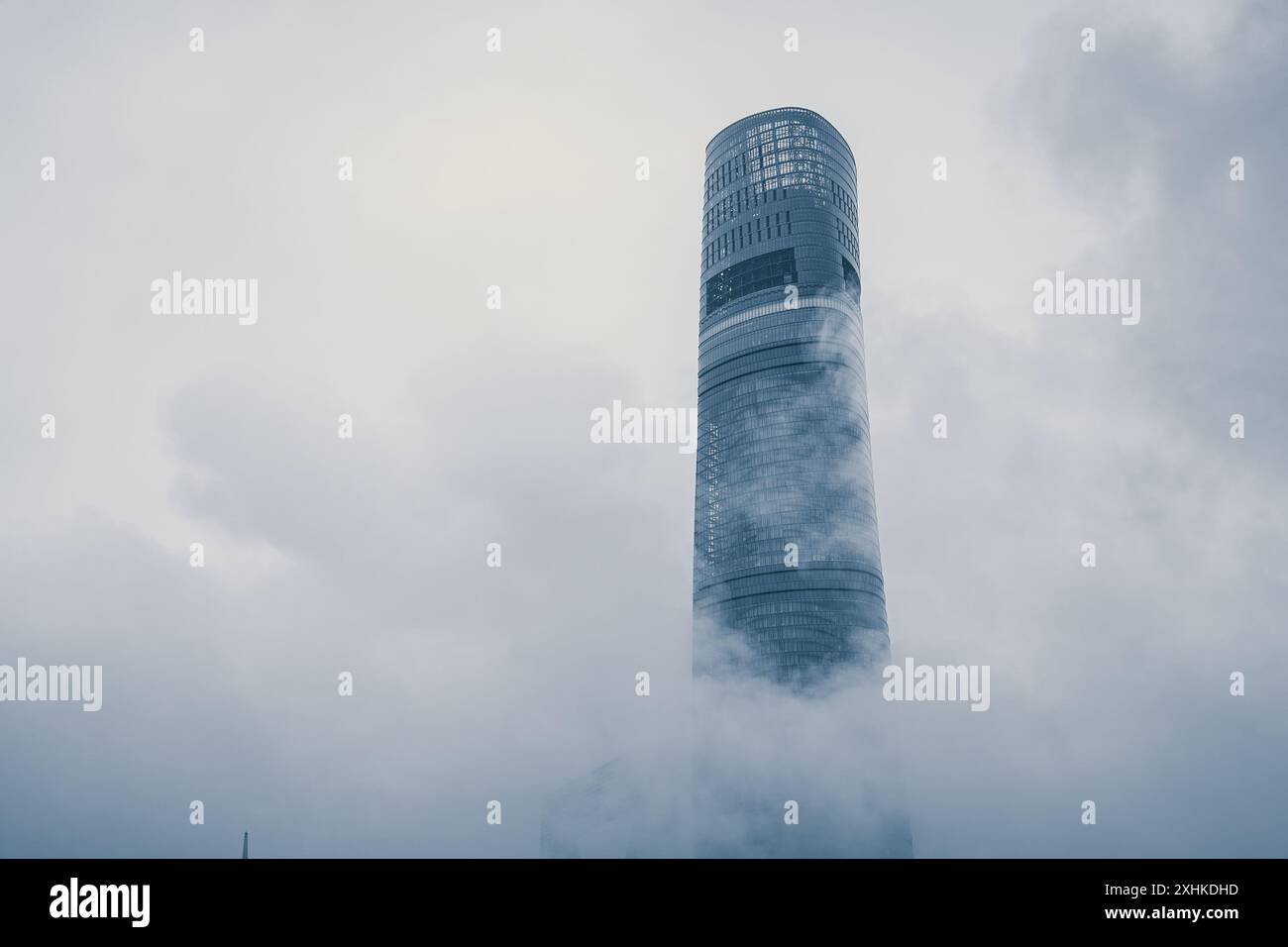 Tower over the fog Stock Photo - Alamy