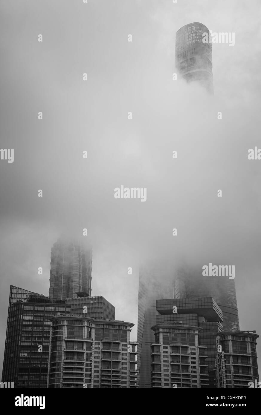 Tower over the fog Stock Photo - Alamy