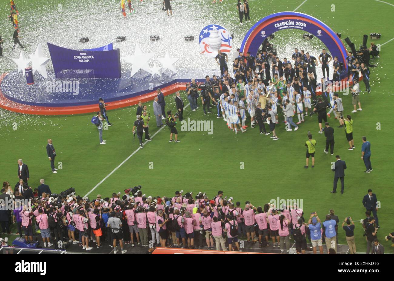Miami, Florida, USA. 15th July, 2024. (SPO) Argentina Champion of Copa ...