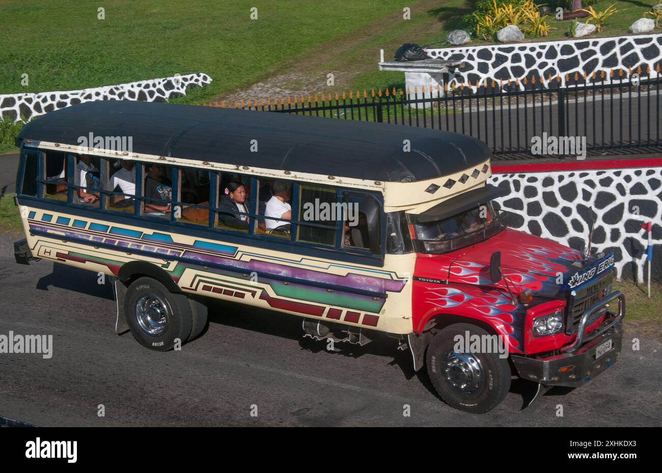 Local public bus, Savai'i, Samoa Stock Photo - Alamy