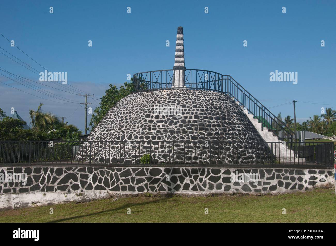 Monument on Savai'i marking the first landing of a Christian missionary ...