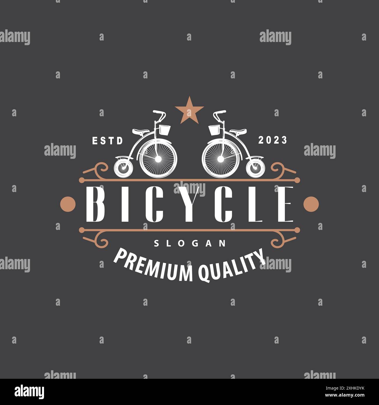 Bicycle logo design bicycle sport club simple vintage black silhouette ...