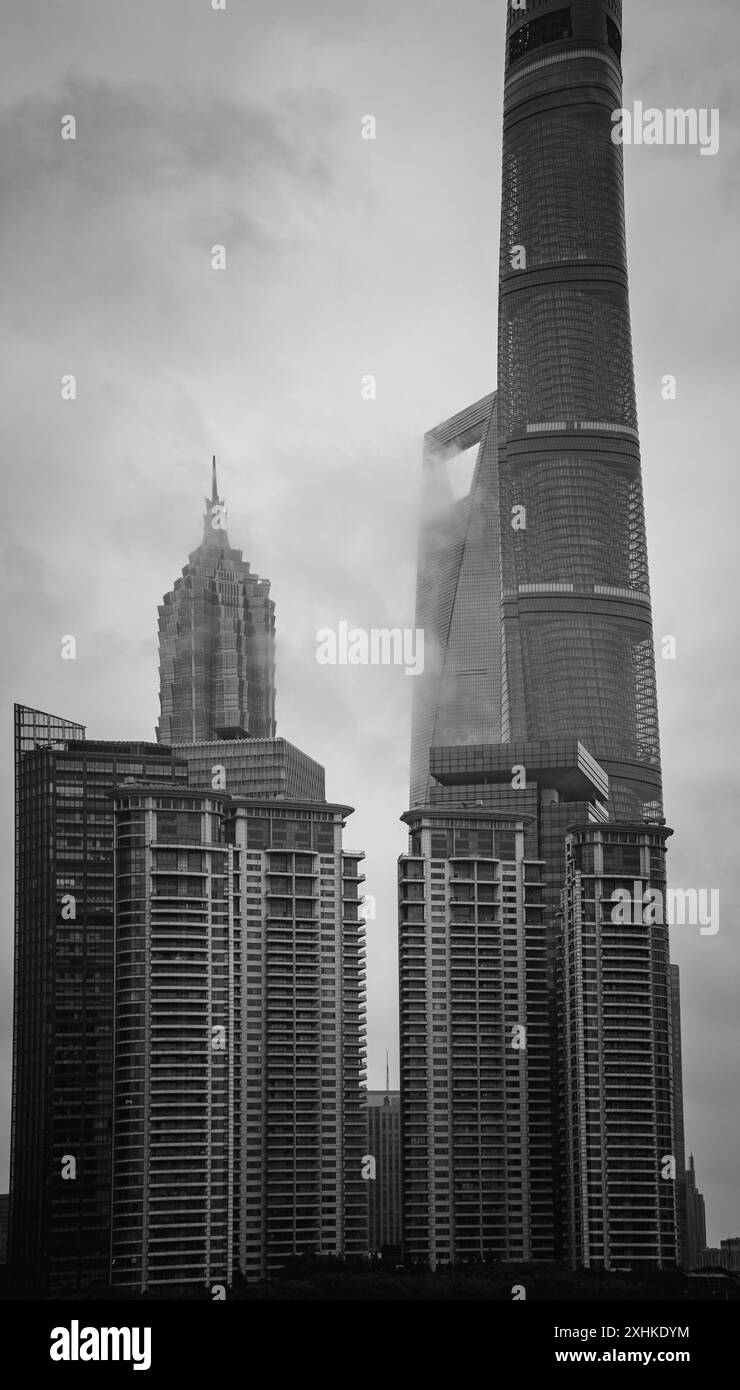 Tower over the fog Stock Photo - Alamy