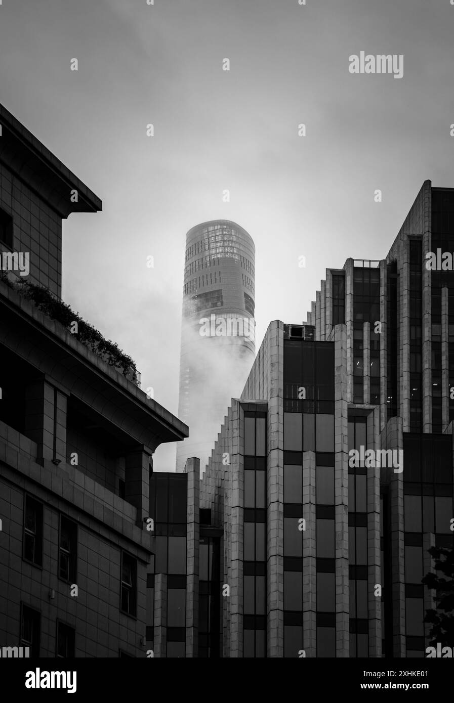 Tower over the fog Stock Photo - Alamy