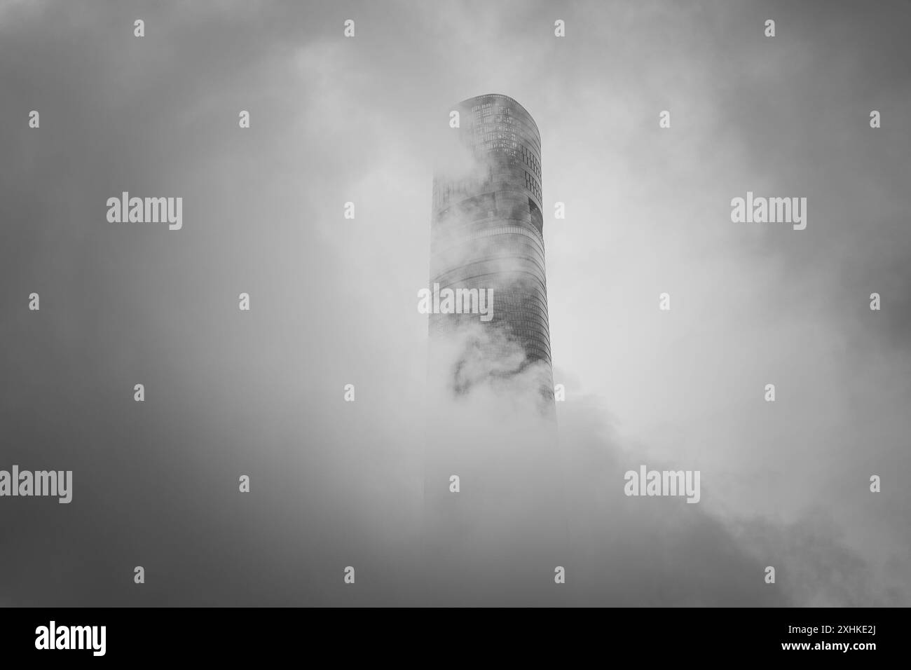 Tower over the fog Stock Photo - Alamy