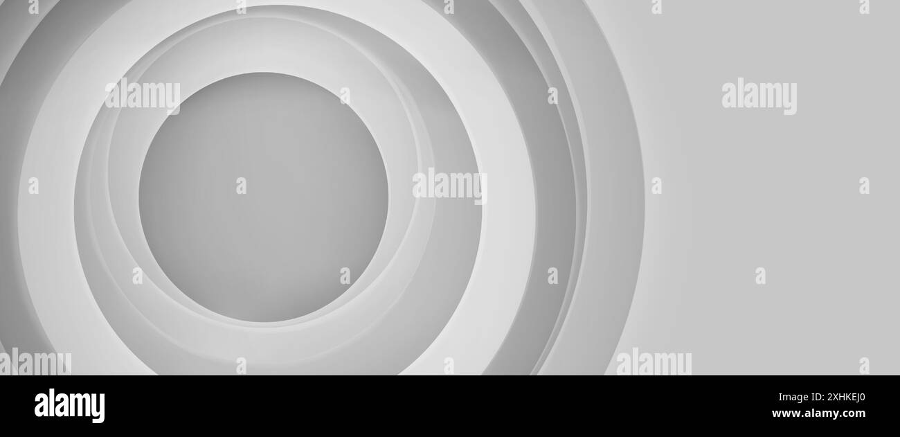 3d abstract circular paper cut layer background. Round geometry ...