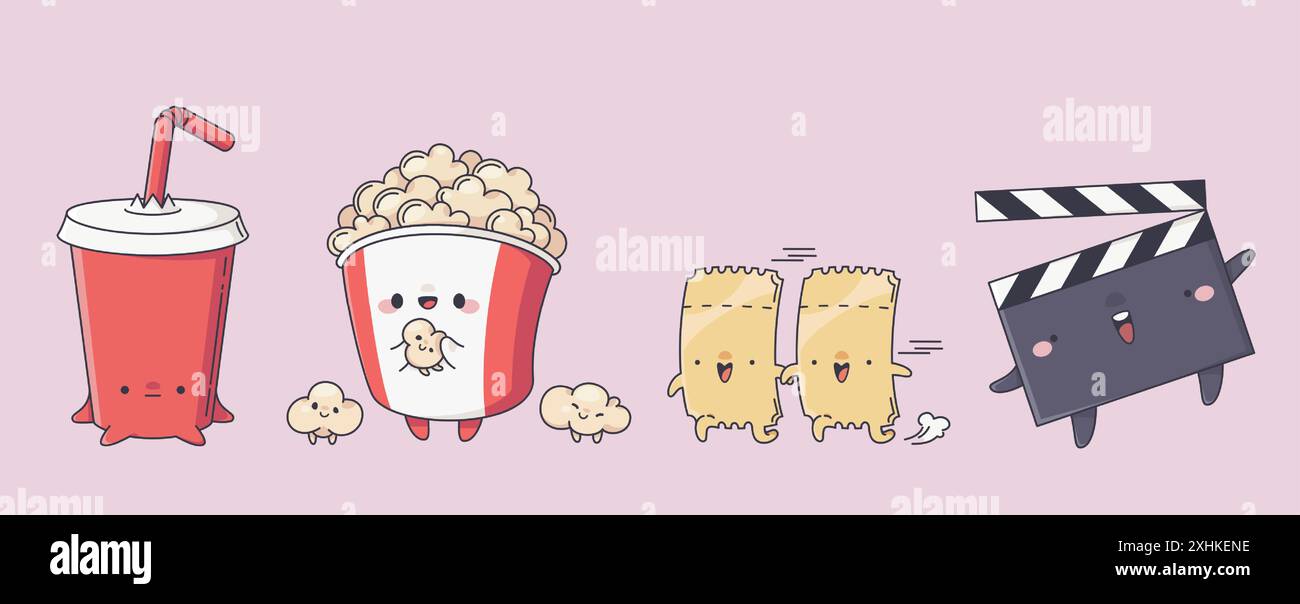 Kawaii cute funny corn food hi-res stock photography and images - Alamy