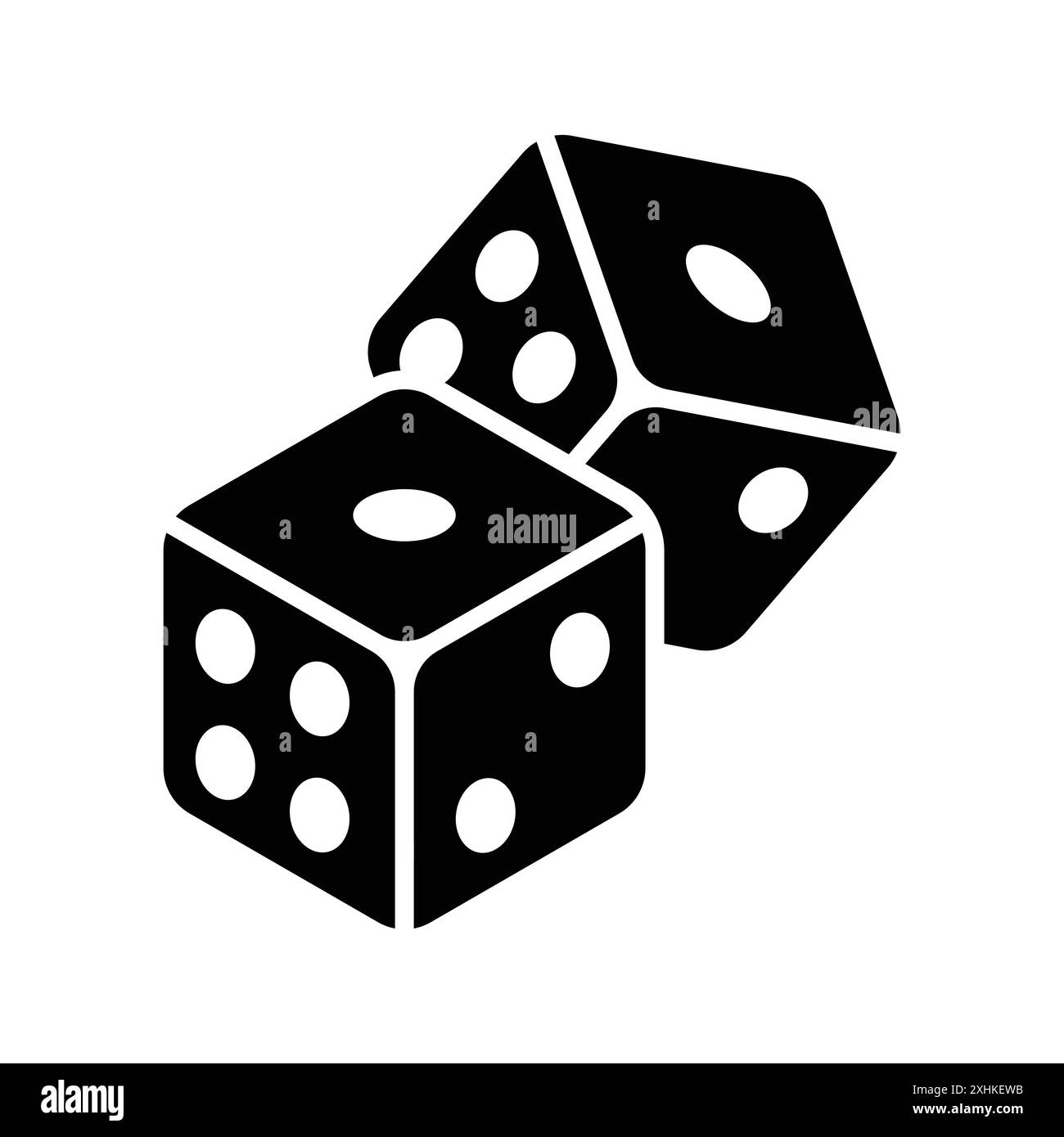 Dice and outline Black and White Stock Photos & Images - Alamy