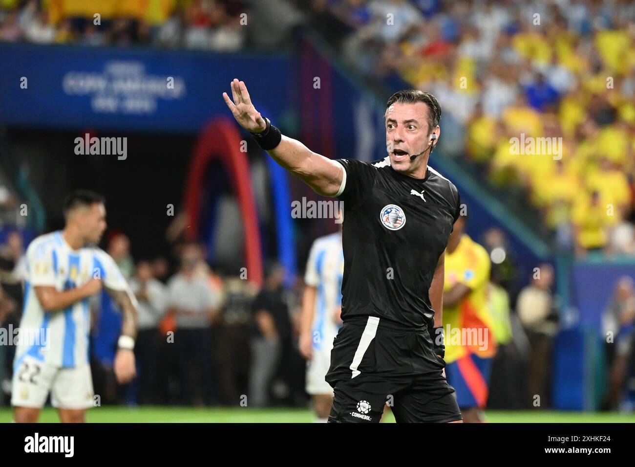 14th July 2024: Miami Gardens, Florida, USA: Referee Raphael Claus (BRA), during the Copa ...